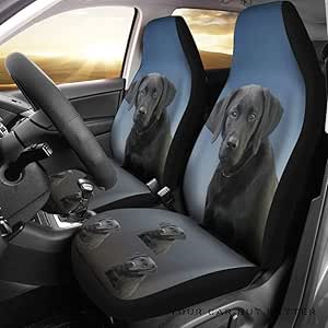 Amazon.com: Black Labrador Face Dog Front Car Seat Cover, Gift for ...