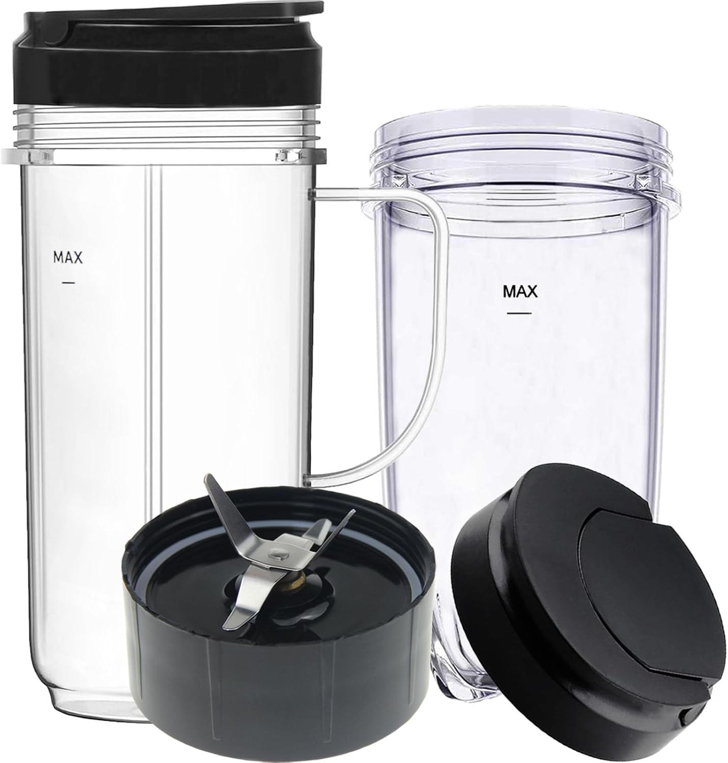 Amazon.com: Magic Bullet Blender Cups, Tall 22oz & 16oz Cup with Flip ...