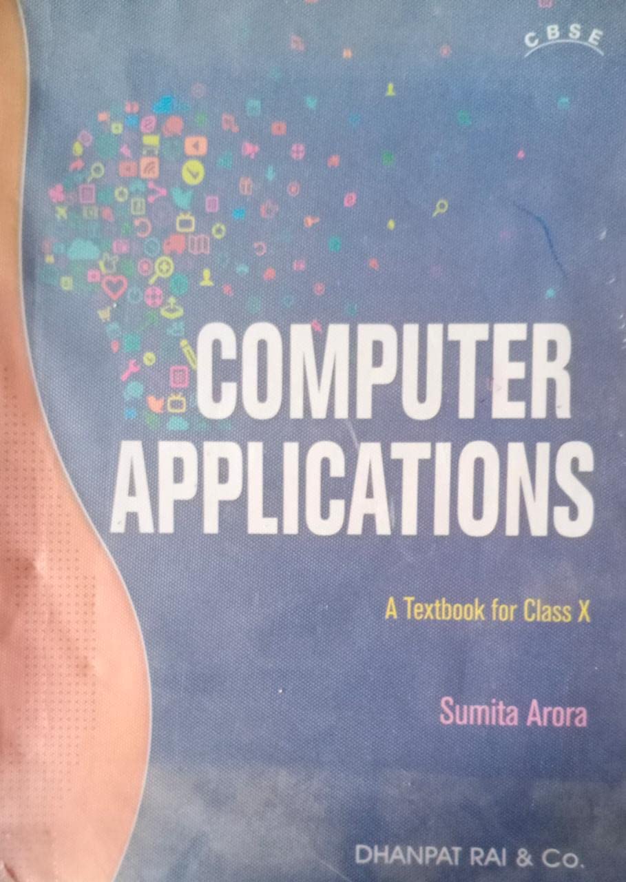 Computer Applications Class 10 By Sumita Arora Second Hand & Used Book (SSS) : Computer: Amazon ...