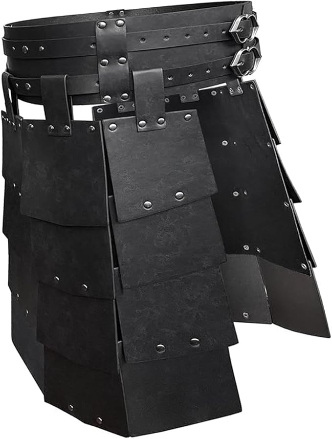 Amazon.com: Qianly Medieval PU Leather Thigh Armor, Double Sides Waist ...