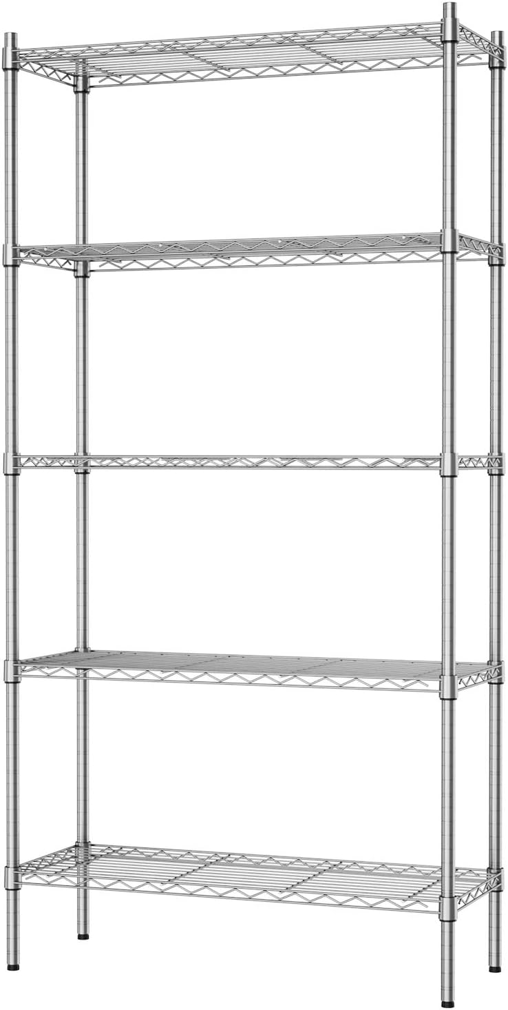 Amazon.com: Auslar 5-Shelf Storage Shelves Heavy Duty 5 Tiers Standing ...