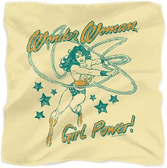 Amazon.com: Trevco Wonder Woman Girl Power Bandana (21 in x 21 in ...