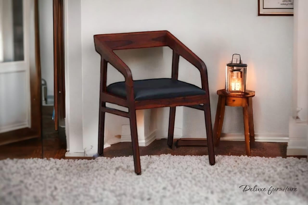 Deluxe Furniture Solid Sheesham Aram Chair for Living Room| Wooden ...