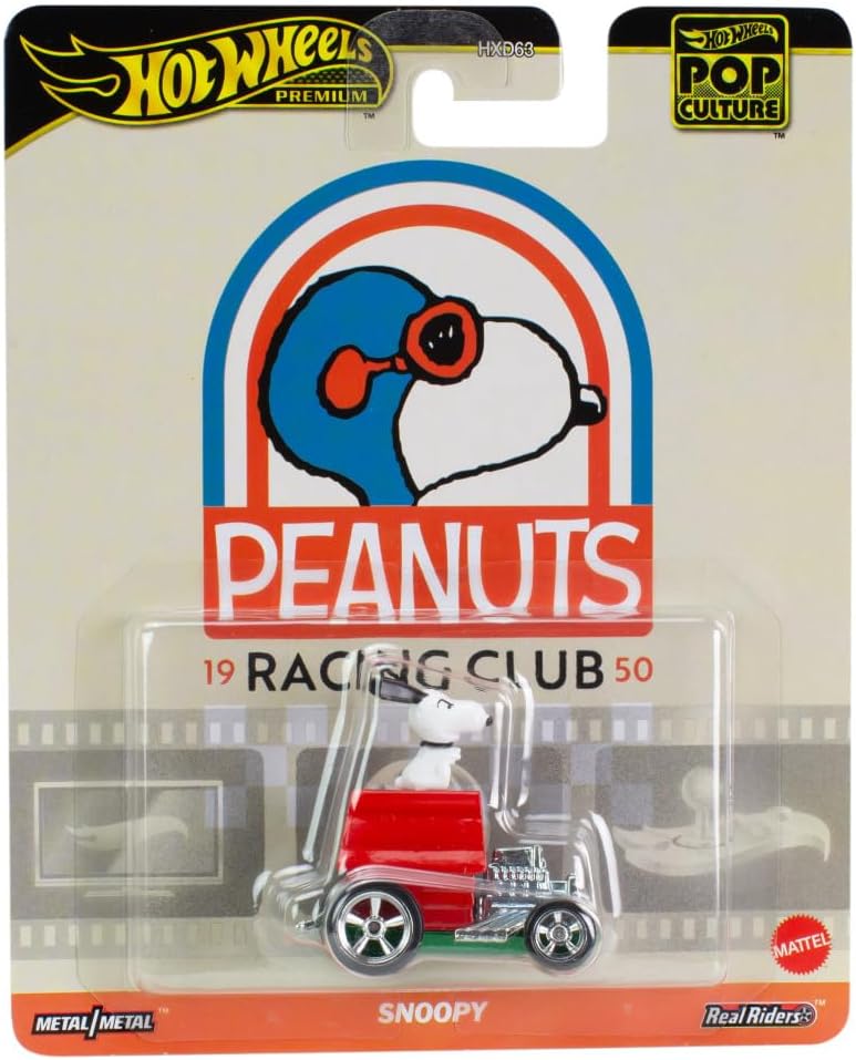 Amazon.com: Hot Wheels Premium Pop Culture Peanuts Racing Club Snoopy ...