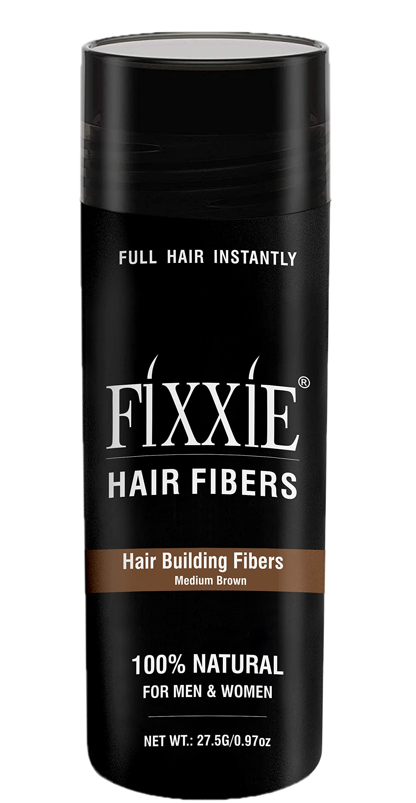 Buy FIXXIE Hair Fibres MEDIUM BROWN for Thinning Hair 27.5g Bottle ...