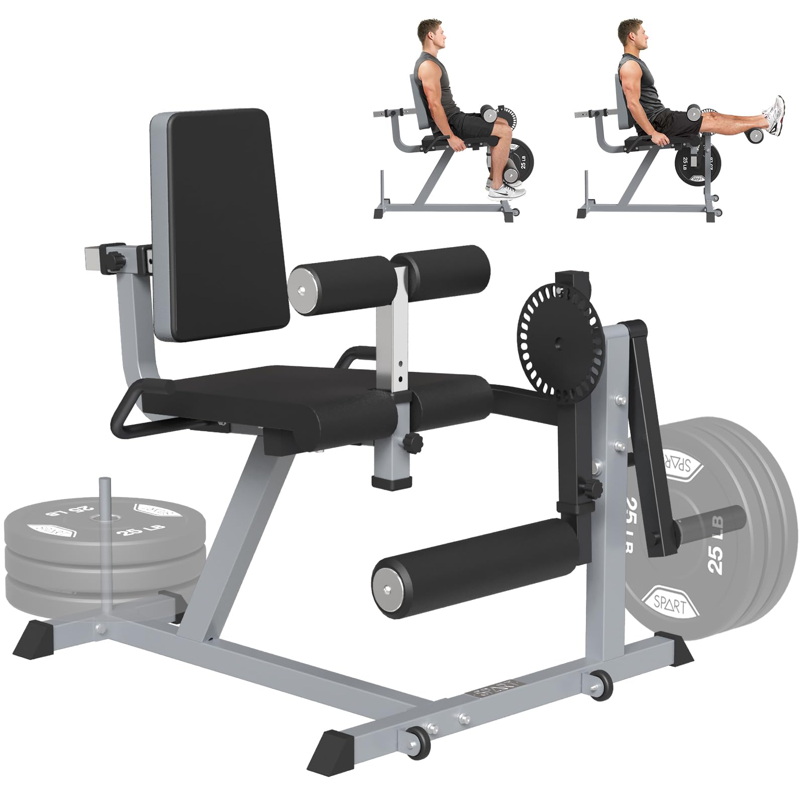 Snapklik.com : Leg Extension And Leg Curl Machine, Adjustable Plate ...