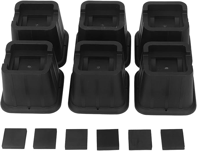 Furniture Risers, 6 Sets 3in Multifunction Bed Risers Plastic Furniture ...