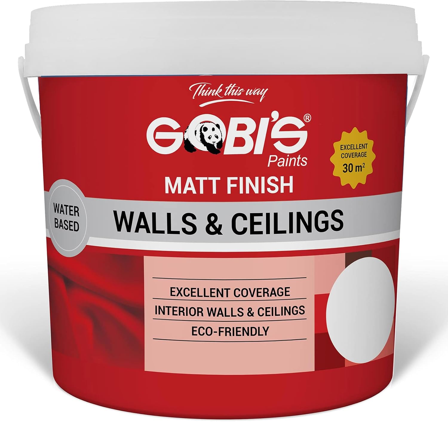 Gobi's Paints Matt Finish Emulsion For Walls And Ceilings 2.64 Litres ...