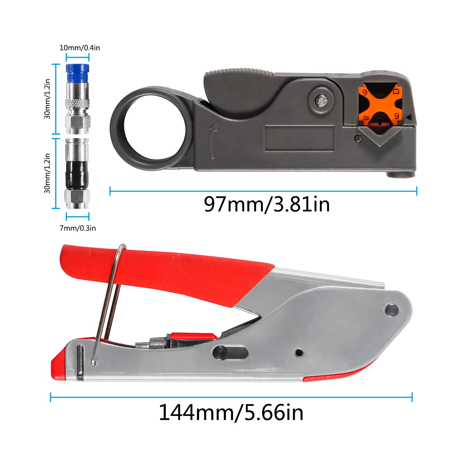 Snapklik.com : AITIAO Coax Cable Crimper Kit Tool For RG6 RG59 Coaxial ...