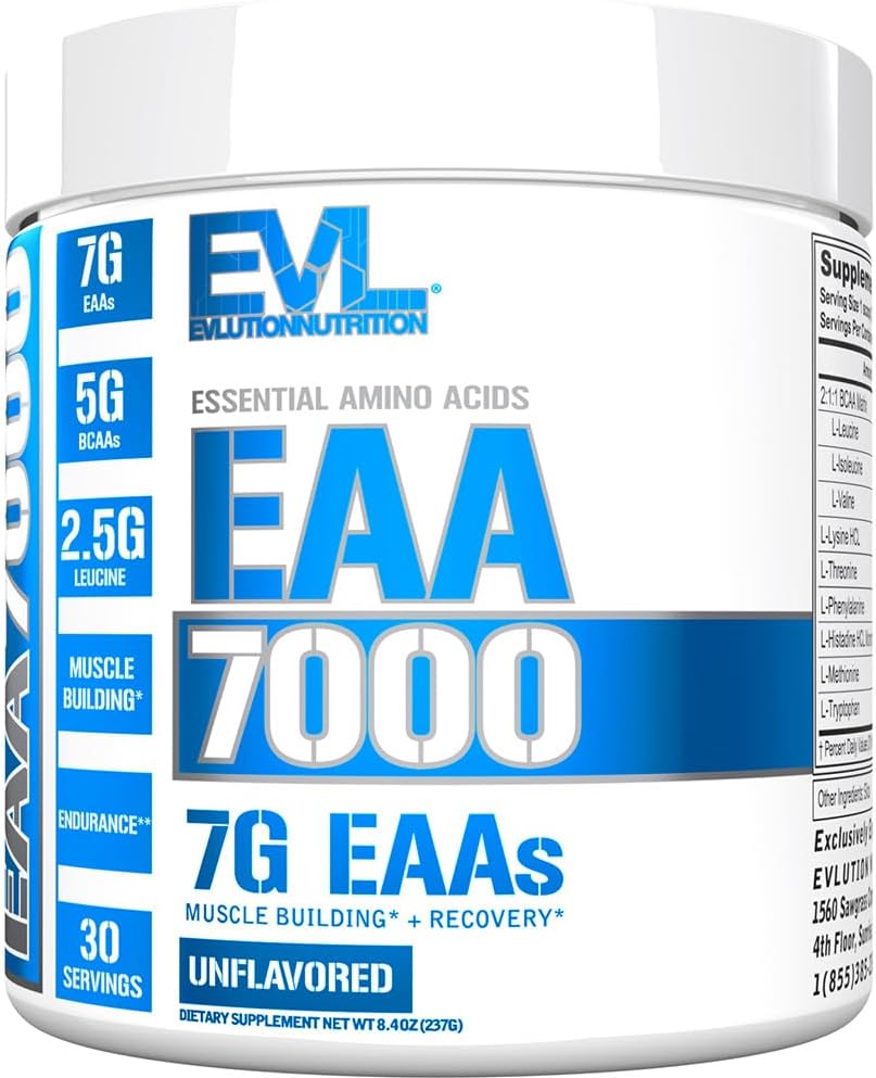 Amazon.com: Evlution Nutrition EAA7000 - Pre & Post Workout Powder ...