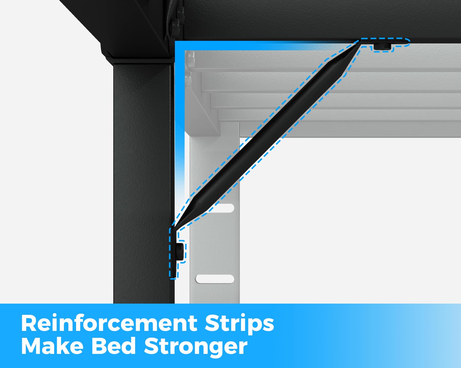 KKL 18 Inch Queen Bed Frame, Heavy Duty Steel Platform with Mattress ...