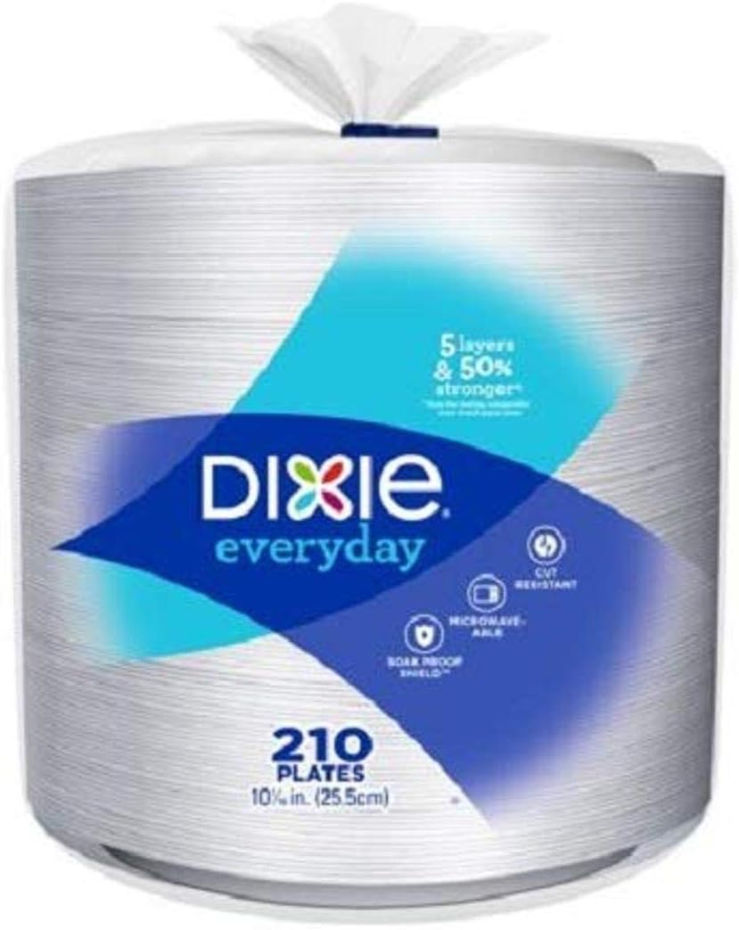 Amazon.com: Dixie Dinner Size 10" Paper Plates, 210 Ct : Health & Household