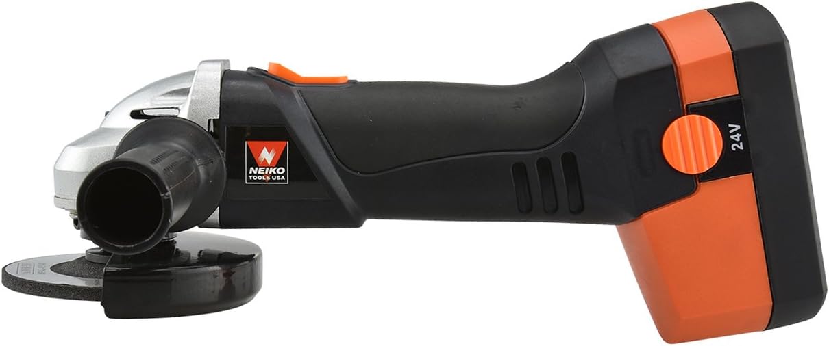 Neiko 10615A 24V Cordless Angle Grinder | Quick-Charge NiCd Battery | 2 ...
