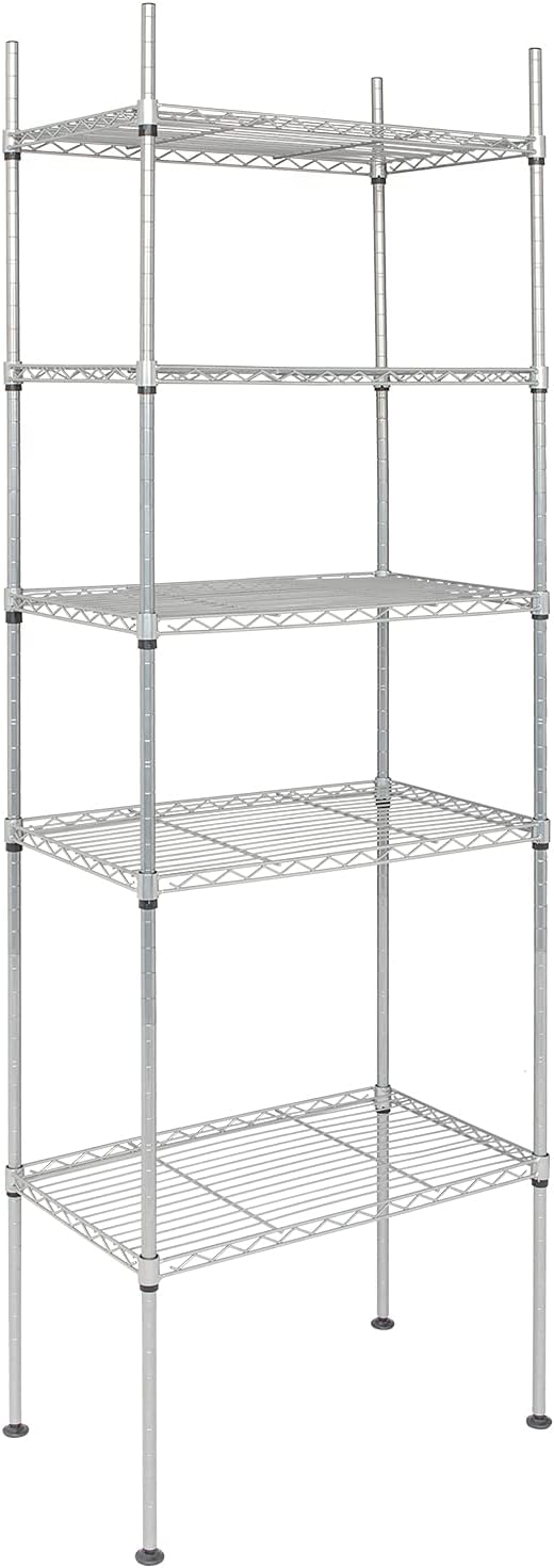 Amazon.com: 5 Tier Silver Metal Storage Rack : Tools & Home Improvement