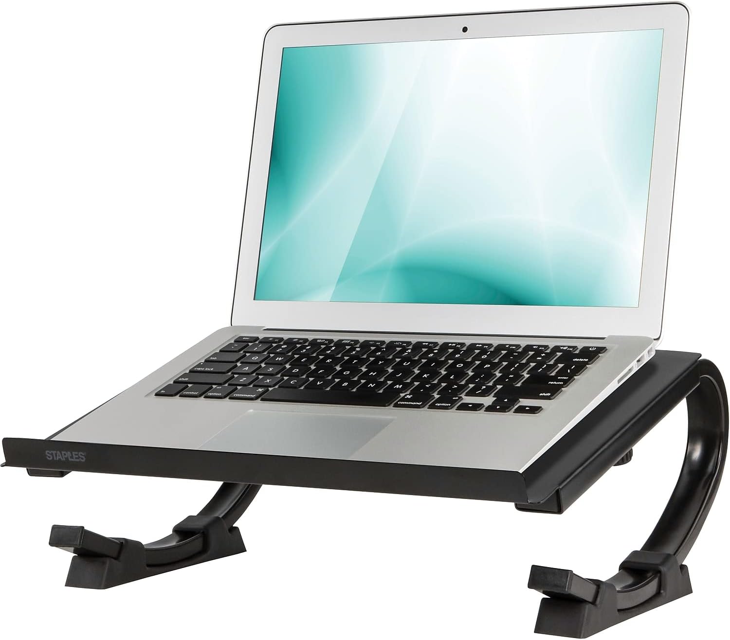 Amazon.com : Staples 2658098 Adjustable Steel Curved Laptop Stand ...