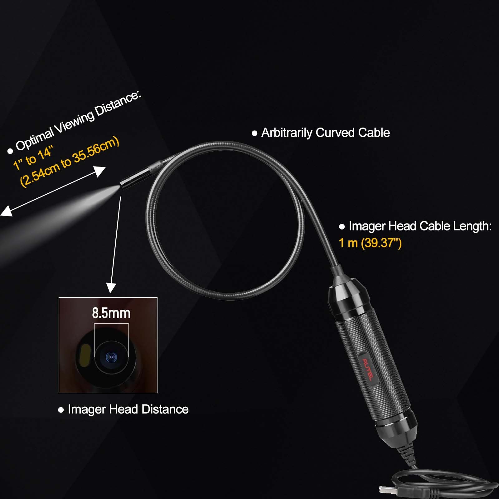 Snapklik.com : Autel MaxiVideo MV108S Digital Inspection Camera, 2MP ...