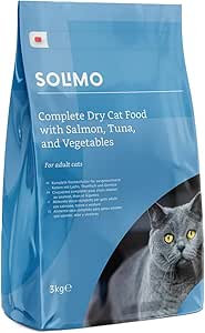 Solimo Amazon Brand - Solimo Complete Dry Cat Food, Salmon, Tuna and ...