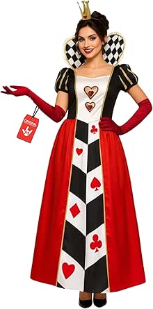 Amazon.com: Morph Adult Queen of Hearts Costume Women Red Queen of ...