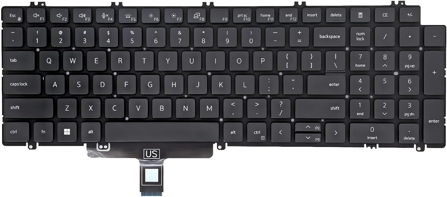 Amazon.com: WWGTMC Replacement Keyboard for Dell Latitude 5520 5521 5530 5531 5540,Latitude 15 ...