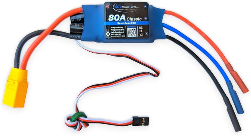 Amazon.com: 80A RC Electric Speed Controller ESC for Brushless Motors 5 ...