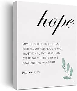 Amazon.com: Christian Canvas Wall Art Romans 15:13 May the God of Hope ...