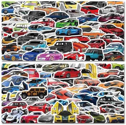 SIMIN 100 PCS Car Stickers Packs - JDM Sports Car Racing Stickers For ...