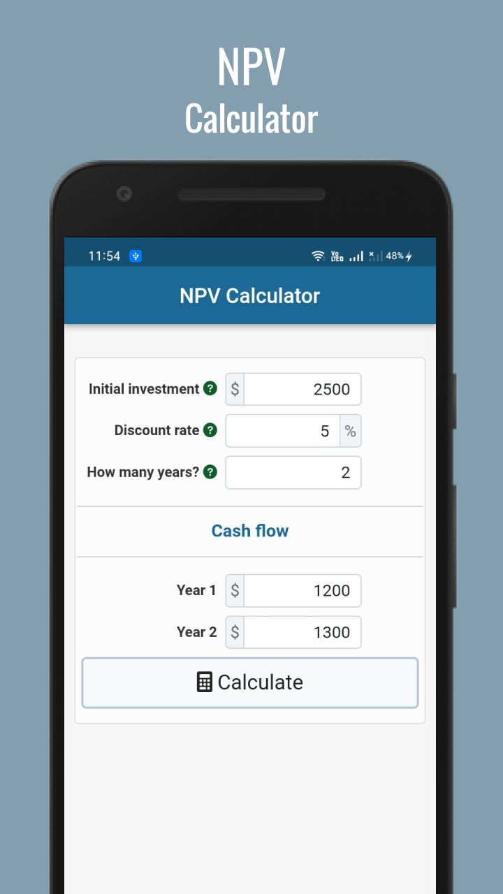 NPV Calculator - App on Amazon Appstore