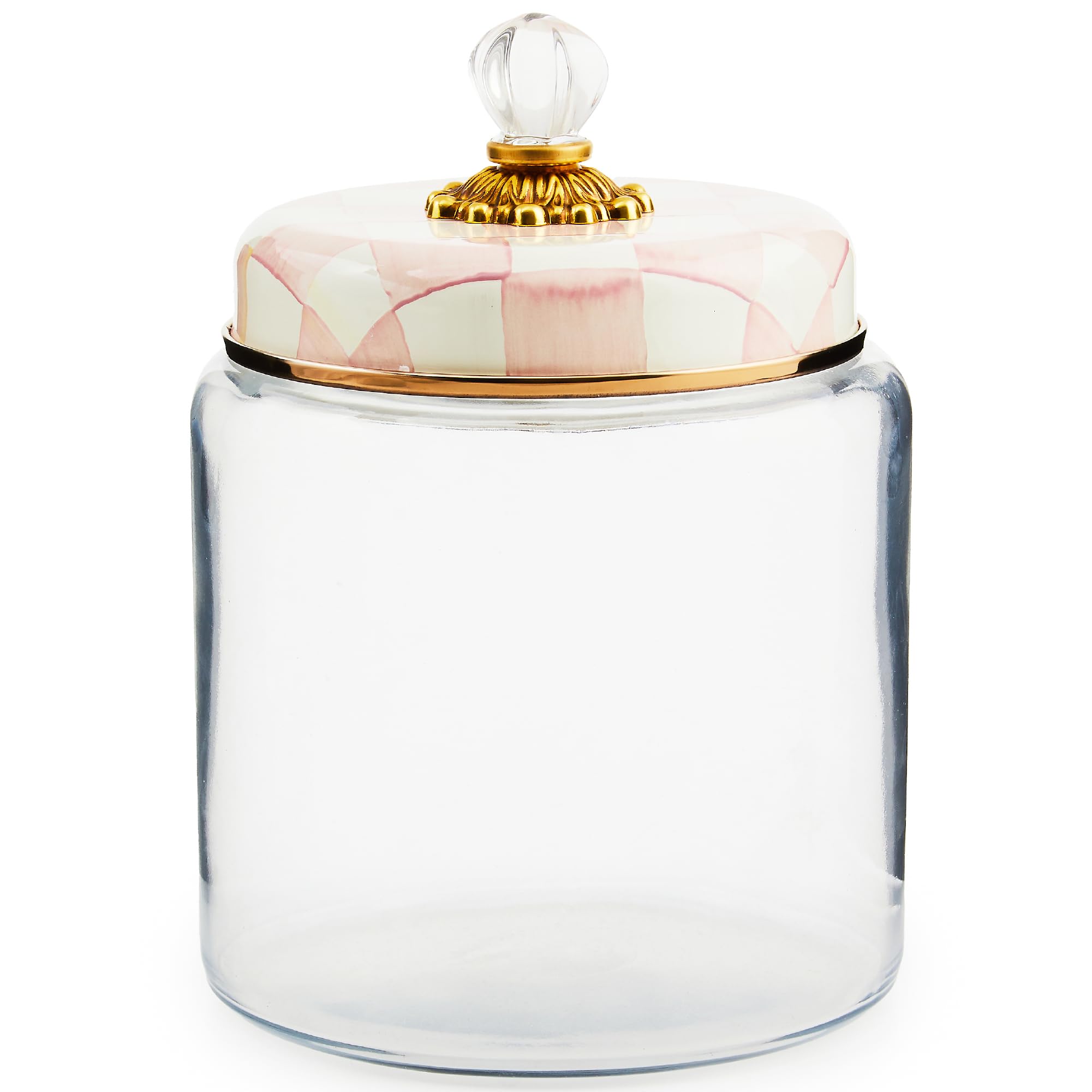 Amazon.com: MACKENZIE-CHILDS Rosy Check Kitchen Canister, Decorative ...