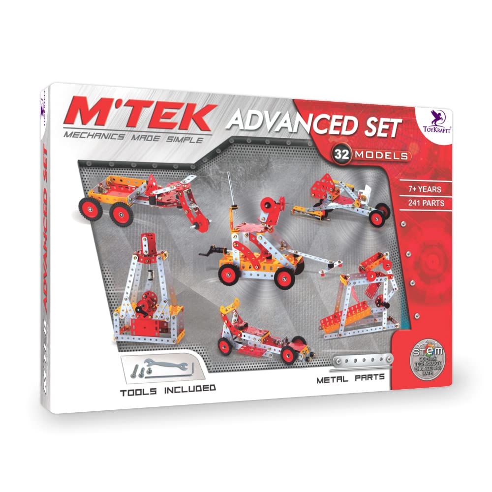 Toykraftt 32-in-1 Mechanics Toys, STEM Toys, Engineering Toys for Kids ...
