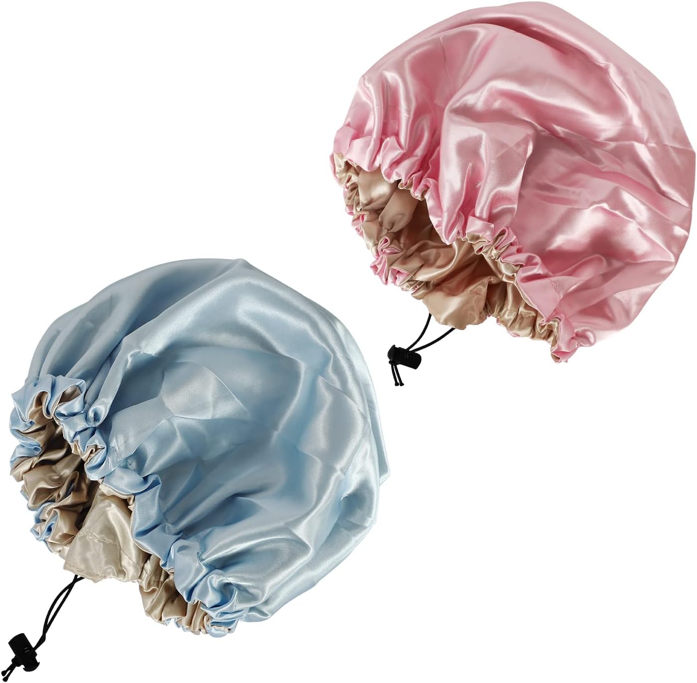 Sapphirewigs Silk Bonnet Sleep Cap, Satin Bonnet for Sleeping, Pink ...