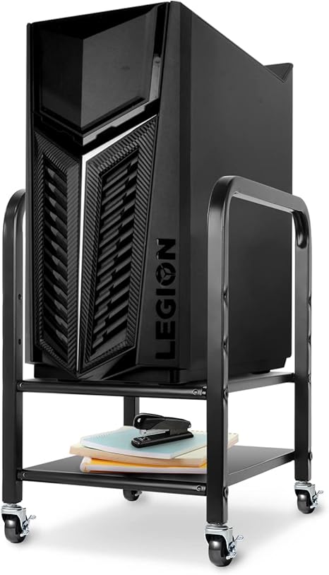 Amazon.com: Computer Tower Floor Stand, Adjustable Metal Mobile Rolling ...
