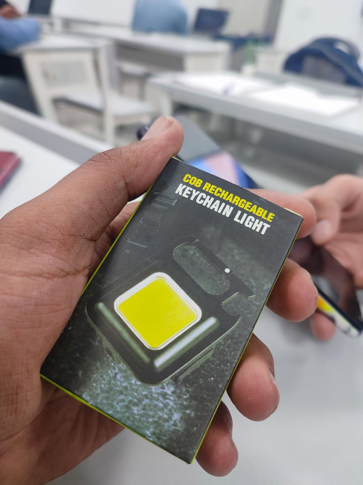 Portable LED Mini COB Keychain Flashlight | USB Rechargeable with 3 ...