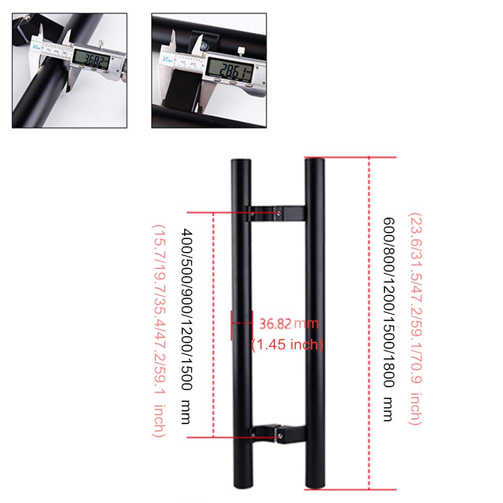 Buy LA1ASHOU Glass Door Handle Set,Heavy Duty Stainless Steel Double ...