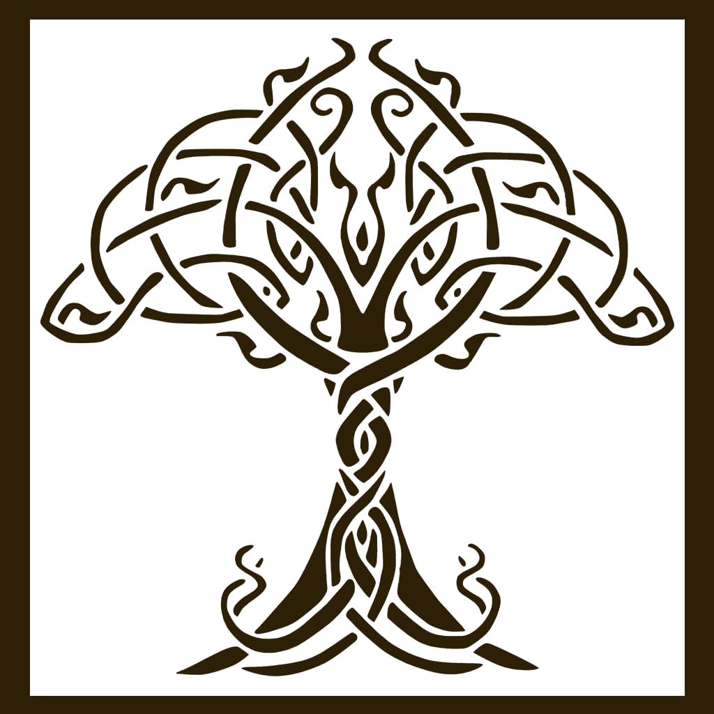 Amazon.com : Tree of Life Stencil Celtic Tree of Life Stencils for ...