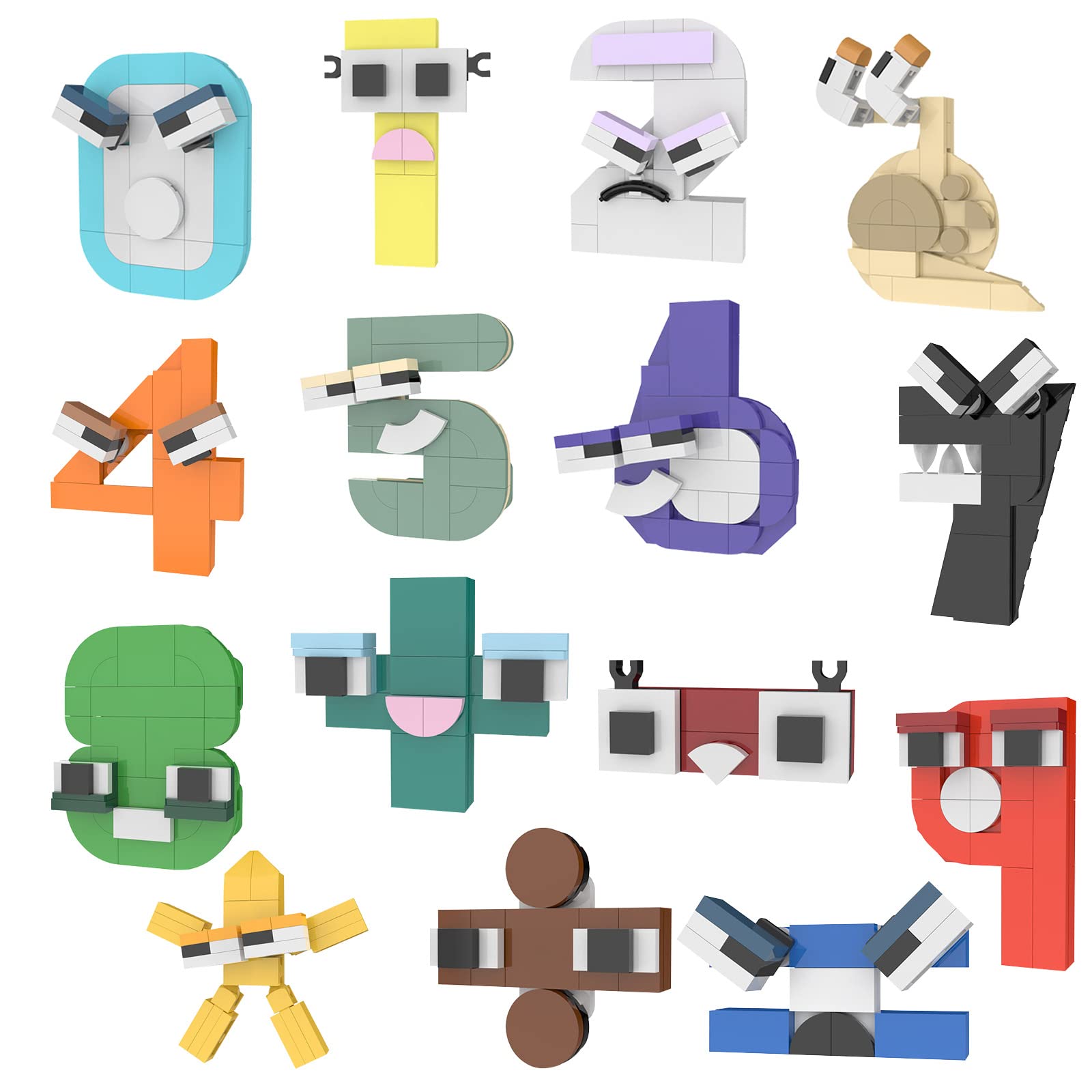 Amazon.com: WANZPITS Alphabet Friends Building Block Sets,26 Alphabets ...