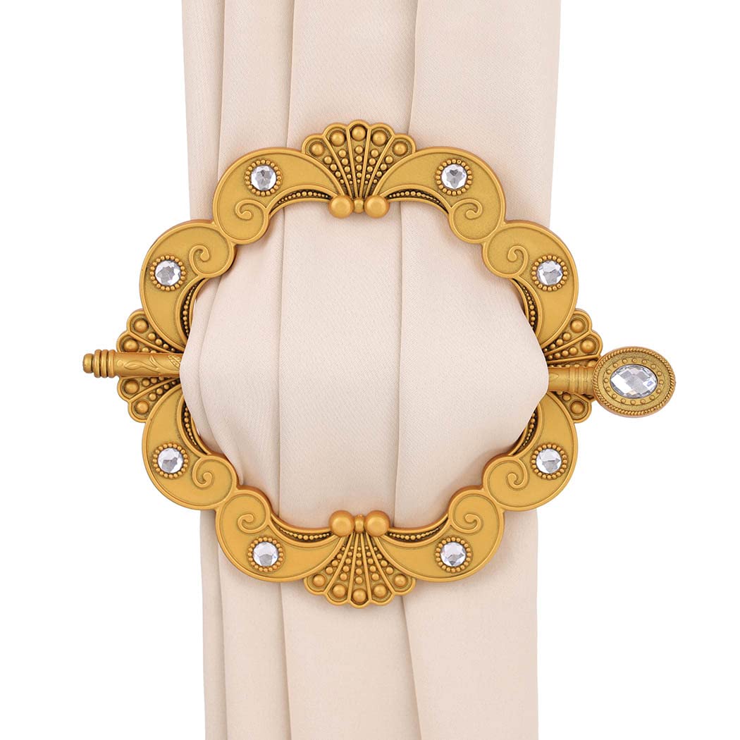 Campsis Set of 2 Curtain Tiebacks Gold Window Holdbacks for Curtains ...