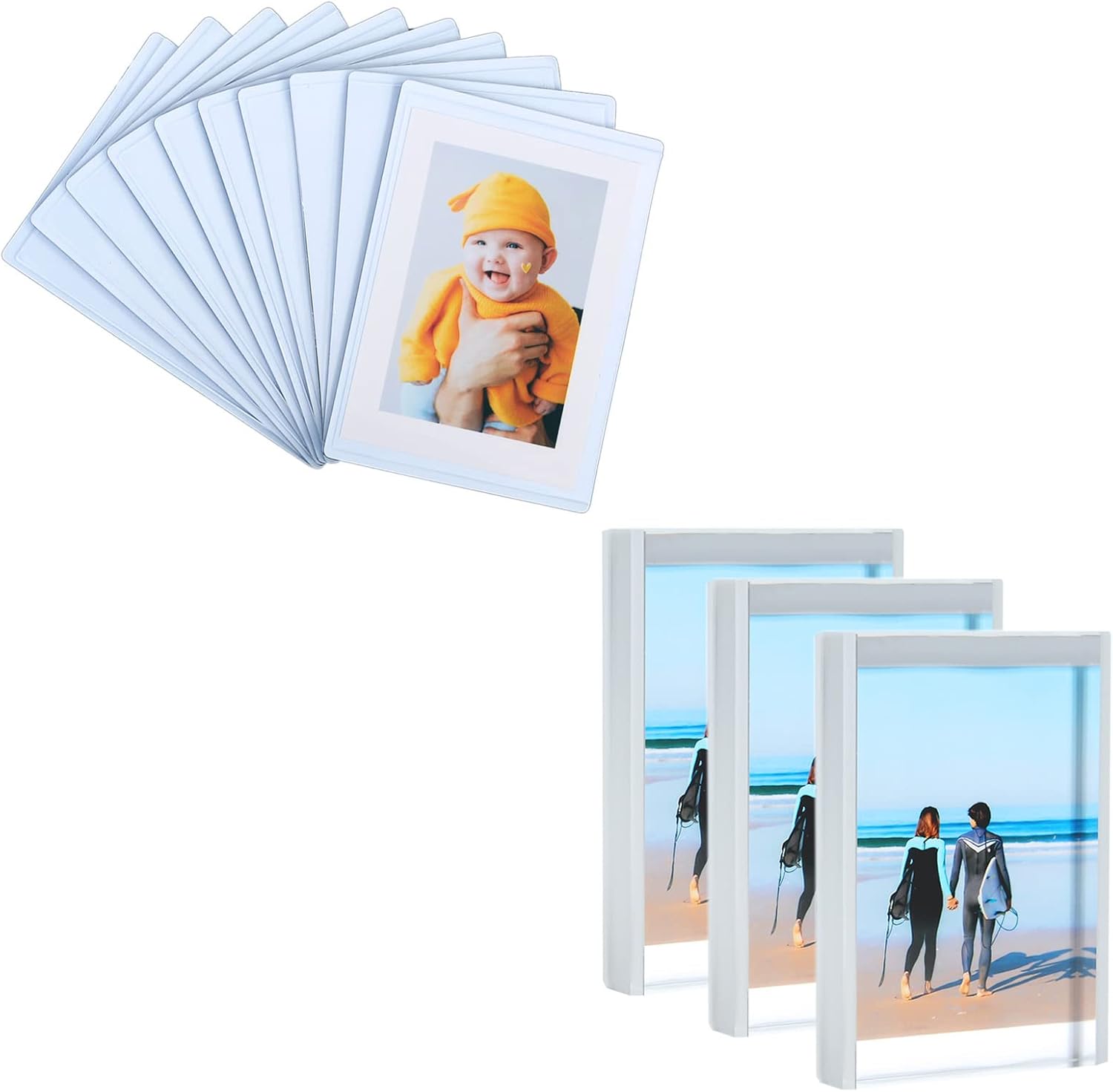Amazon.com: SULEPE 10 Pack Instax Polaroid Magnetic Picture Frame and 3 ...