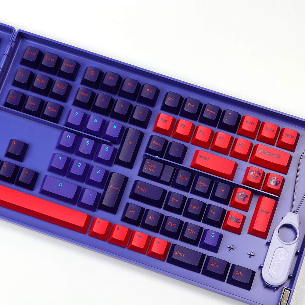 EPOMAKER AKKO NEON Cherry Profile Double-shot PBT 108 Full Keycaps Set ...