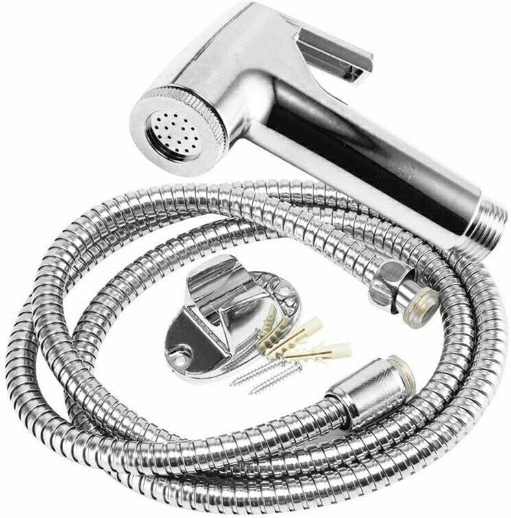 Chrome Muslim Shower Head and Hose Bidet Spray Tap for Toilet Hygienic ...