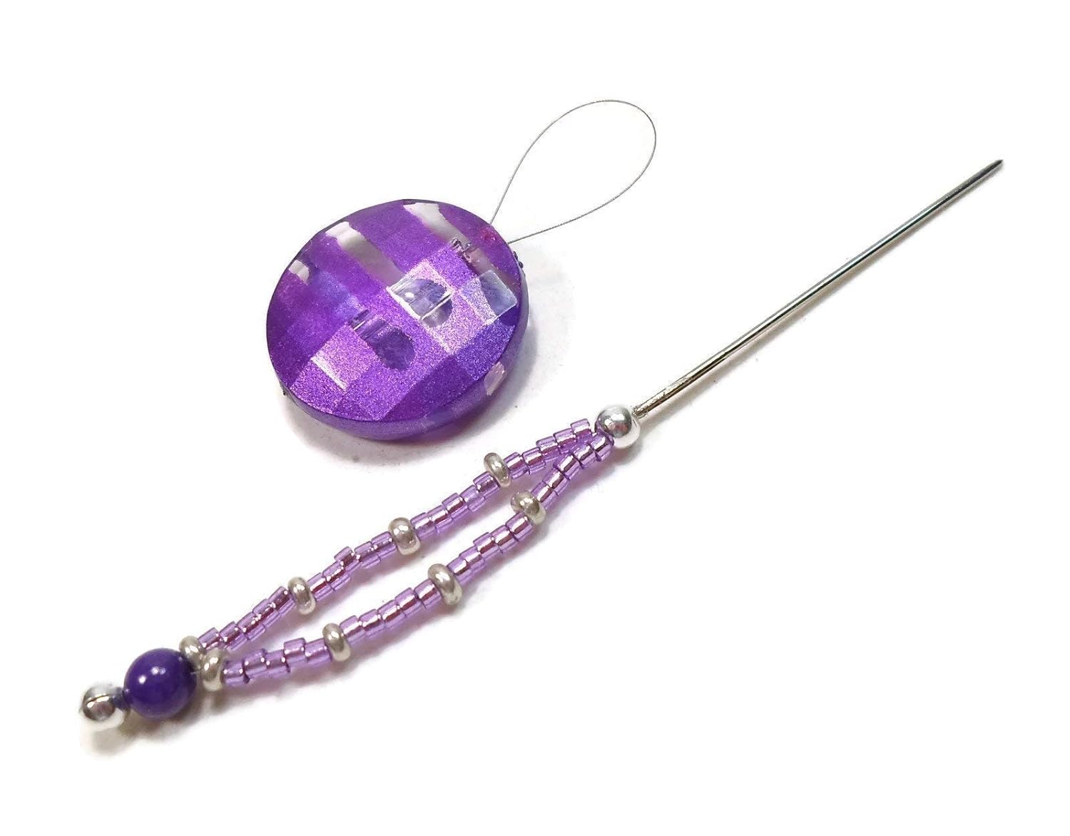 Amazon.com: Purple, Silver Stitch Picker/Needle Threader Set : Handmade ...