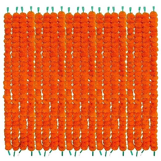 Buy Diktmark Decorative Marigold Garland Mala Artificial Flower Genda ...