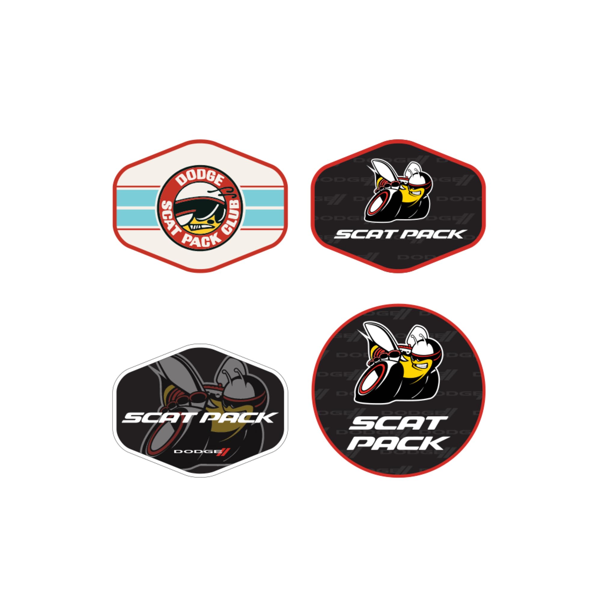 Amazon.com - Dodge Scat Pack Vinyl Sticker 4 Assorted Stickers - Ideal ...