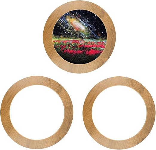 Amazon.com: 3 PCS Wooden Embroidery Frame for Display, 6 Inch Round ...