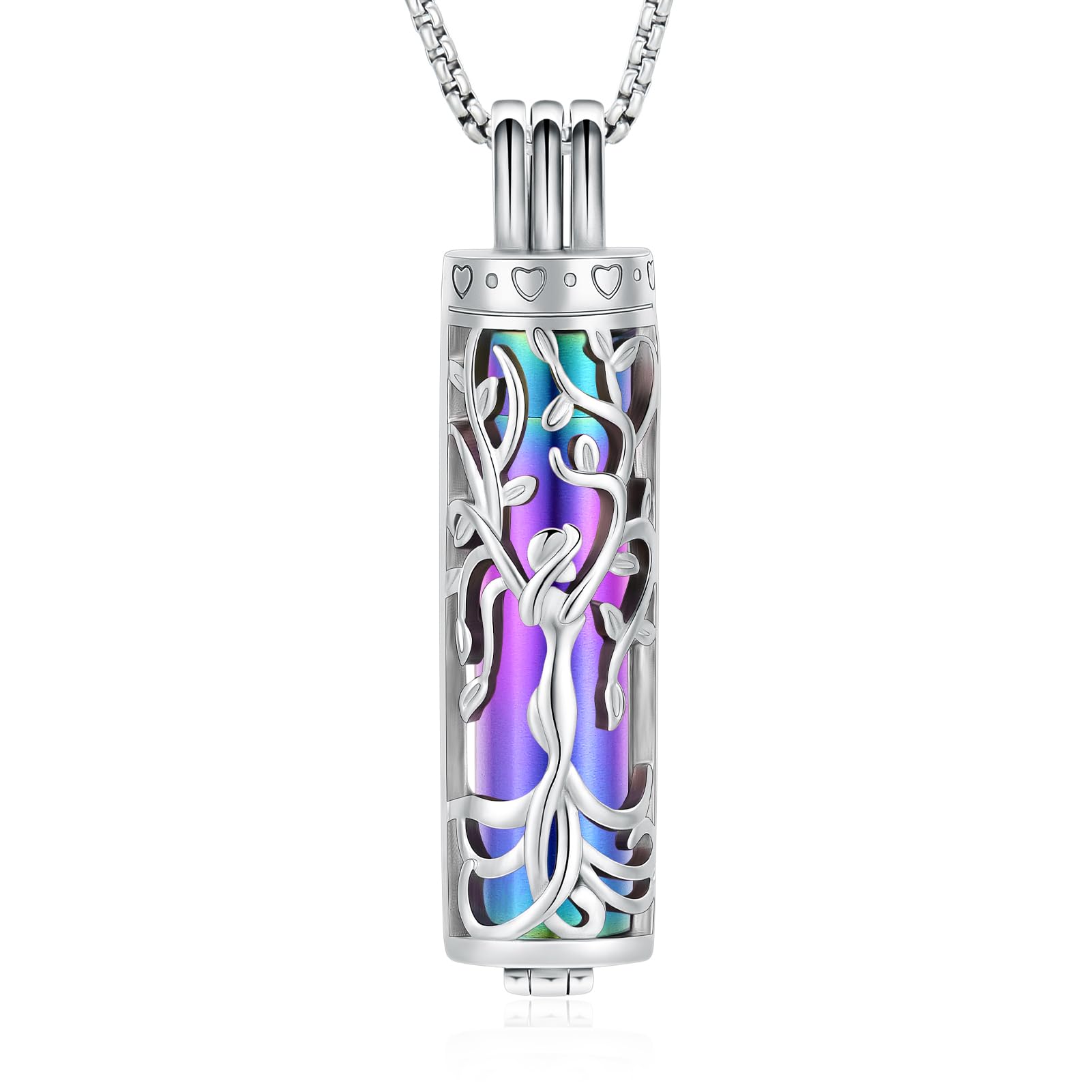 Snapklik.com : Oinsi Cylinder Urn Necklace For Ashes Angel Tree Of Life ...