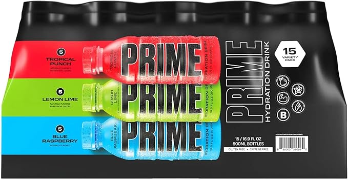 Prime Hydration Drink Variety Pack (16.9 fl. oz, 15 pk.) : Amazon.co.uk ...