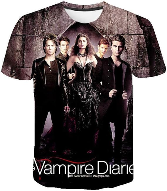 The Vampire Diaries T-Shirt Trendy Design T-Shirt Popular Leisure T ...