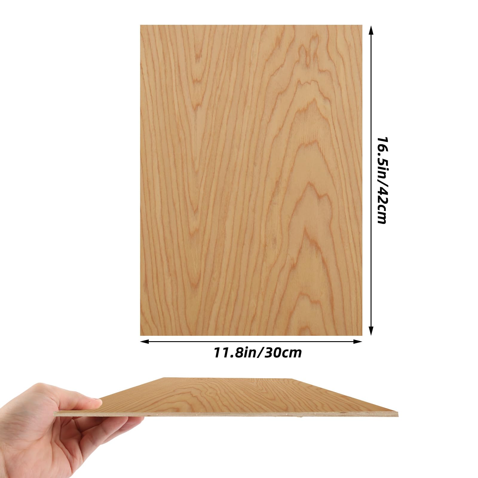 Snapklik.com : 6Pcs 16 X 12 X 1/8 Inch Cherry Plywood Sheets Cherry ...