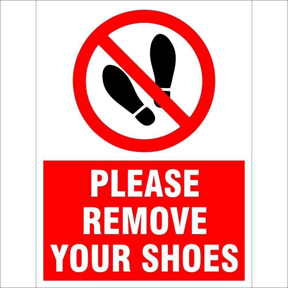 Kaahego Please Remove Your Shoes Sign Board Sticker Pack Of 2 ...