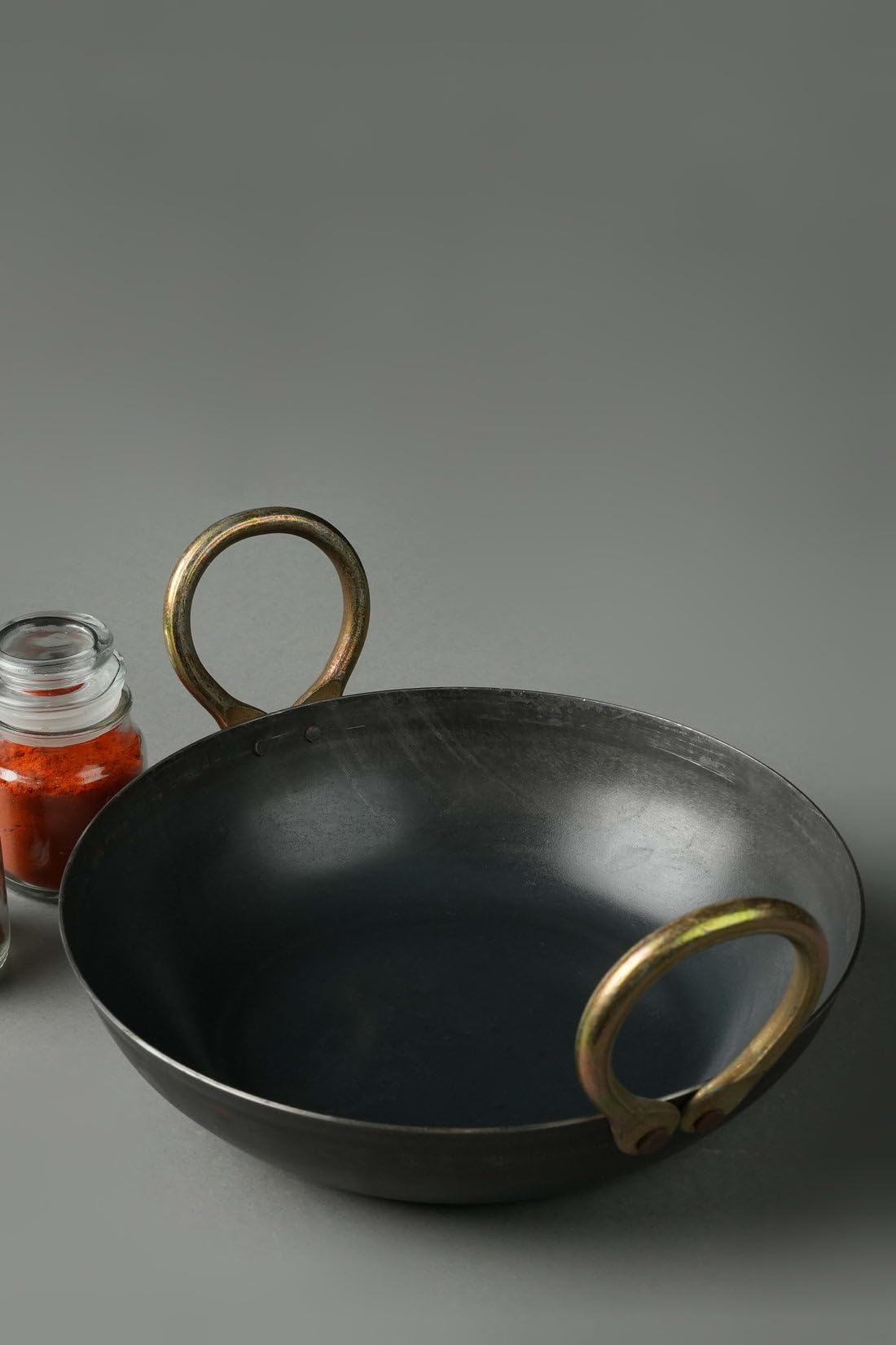 80's Cookware Natural Non Stick Pre Seasoned Pure Iron Kadai | Iron Pot ...