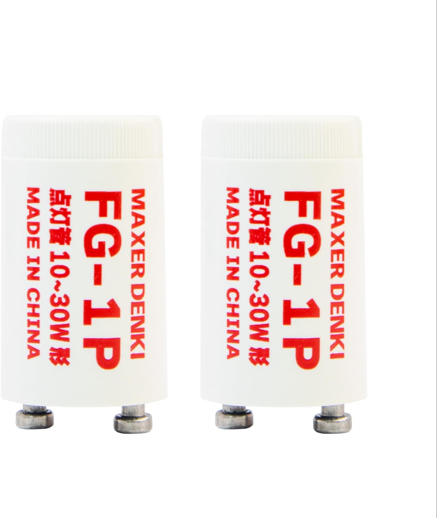 Amazon | 点灯管 FG-4P（40W型）P形（グローランプ グロー球 グロースタータ用 FG4P 40W） (2個パック) | ファイブスター | 点灯管